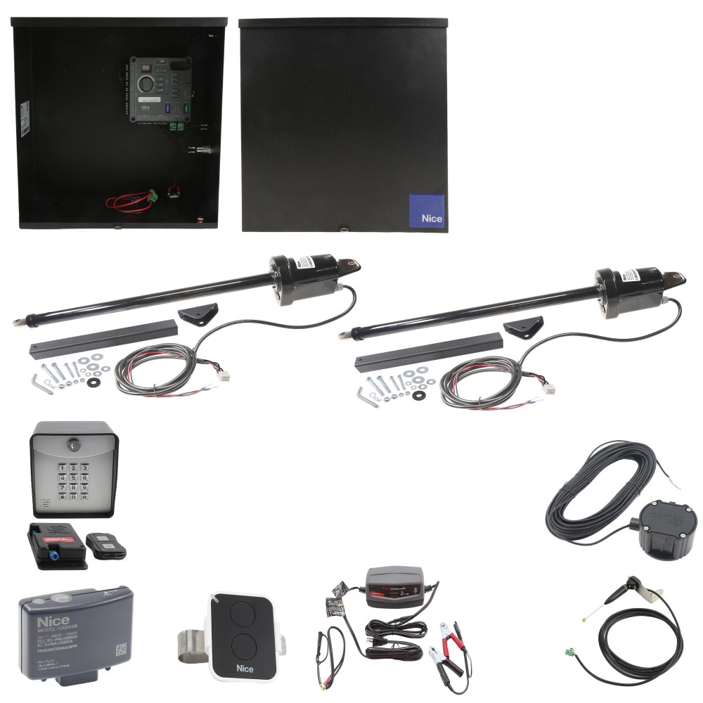 Nice Apollo 816 Dual Linear Actuator Swing Gate Opener Complete Package ...