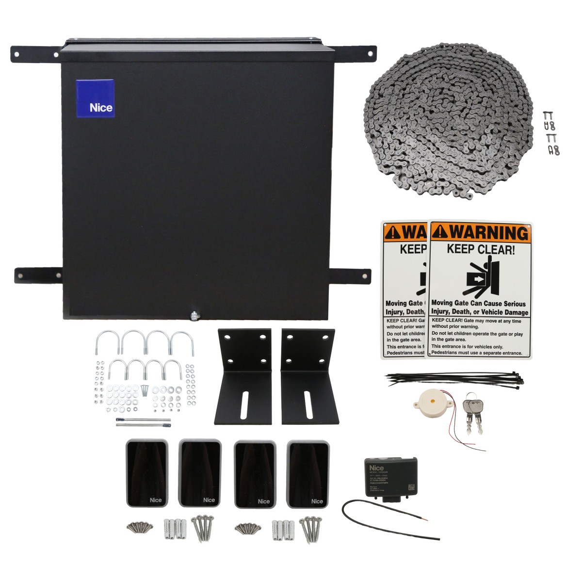 Nice Apollo 7251 Commercial Slide Gate Opener 7251 - Post Mount Slide ...