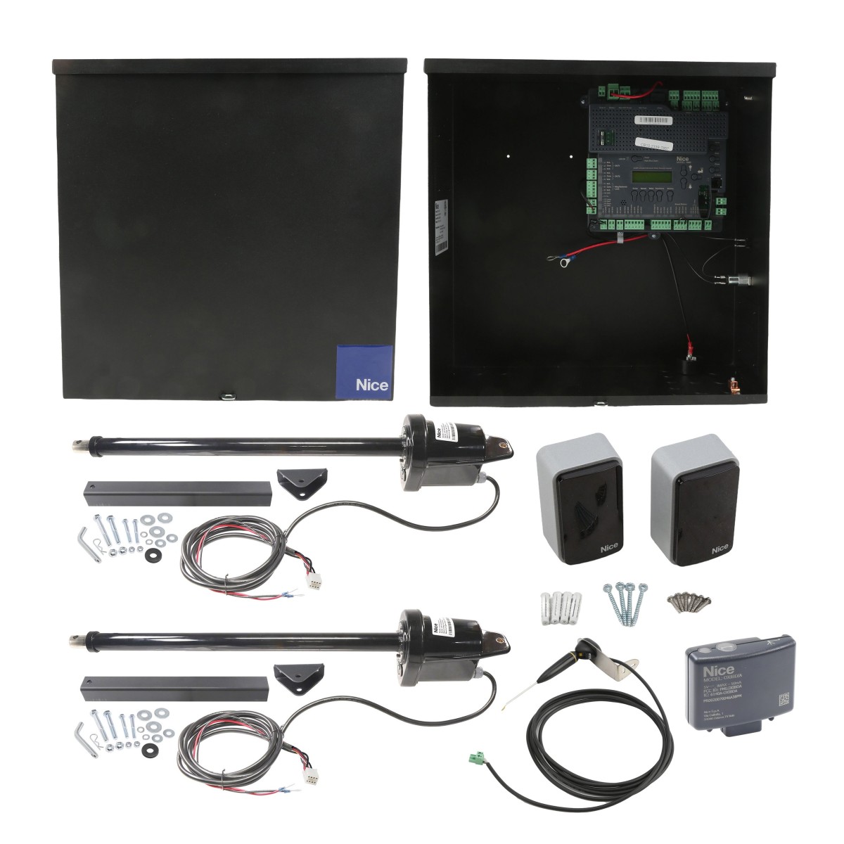 Nice Apollo 1651 Dual Arm Swing Gate Opener Complete Package with 1050 ...