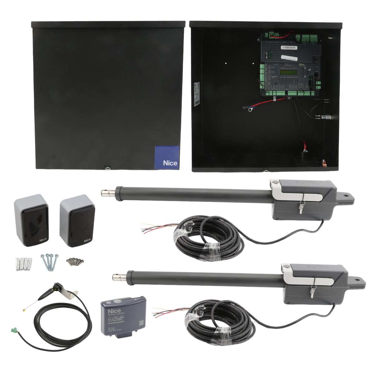 Nice Apollo Titan 12L1 Dual Swing Gate Opener Package with 1050 Control ...