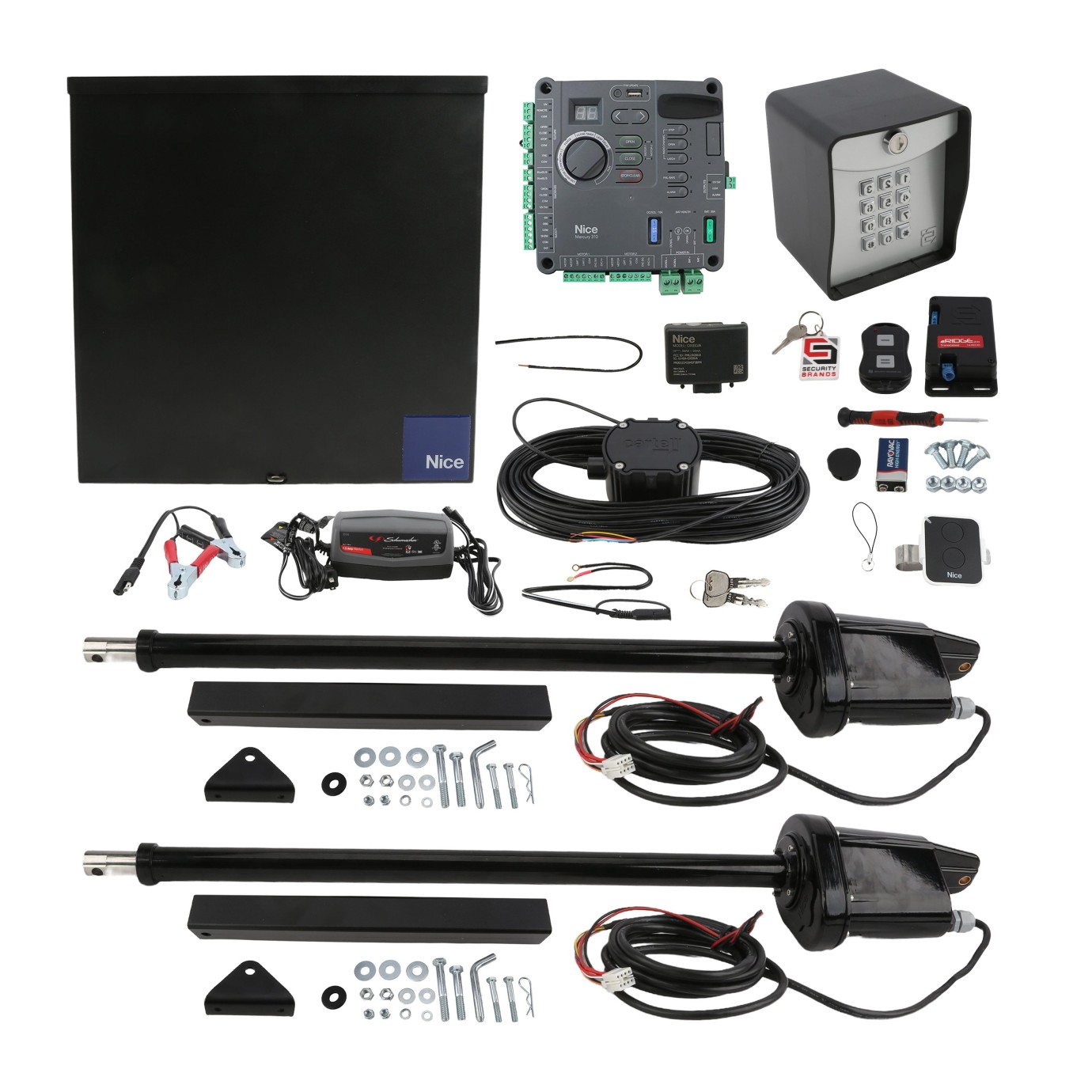 Nice Apollo Dual 816 Linear Actuator Swing Gate Opener Kit - Wireless ...