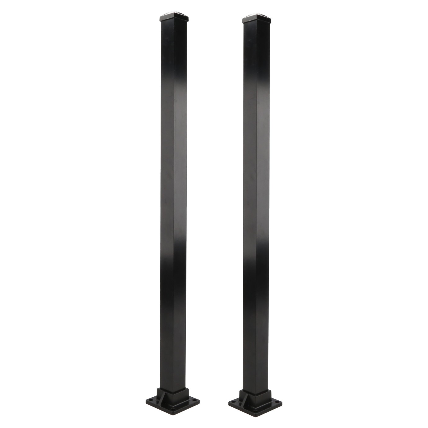 Gate Opener Photo Eye Mounting Post Pair - Pad Mount Aluminum Black (28 ...