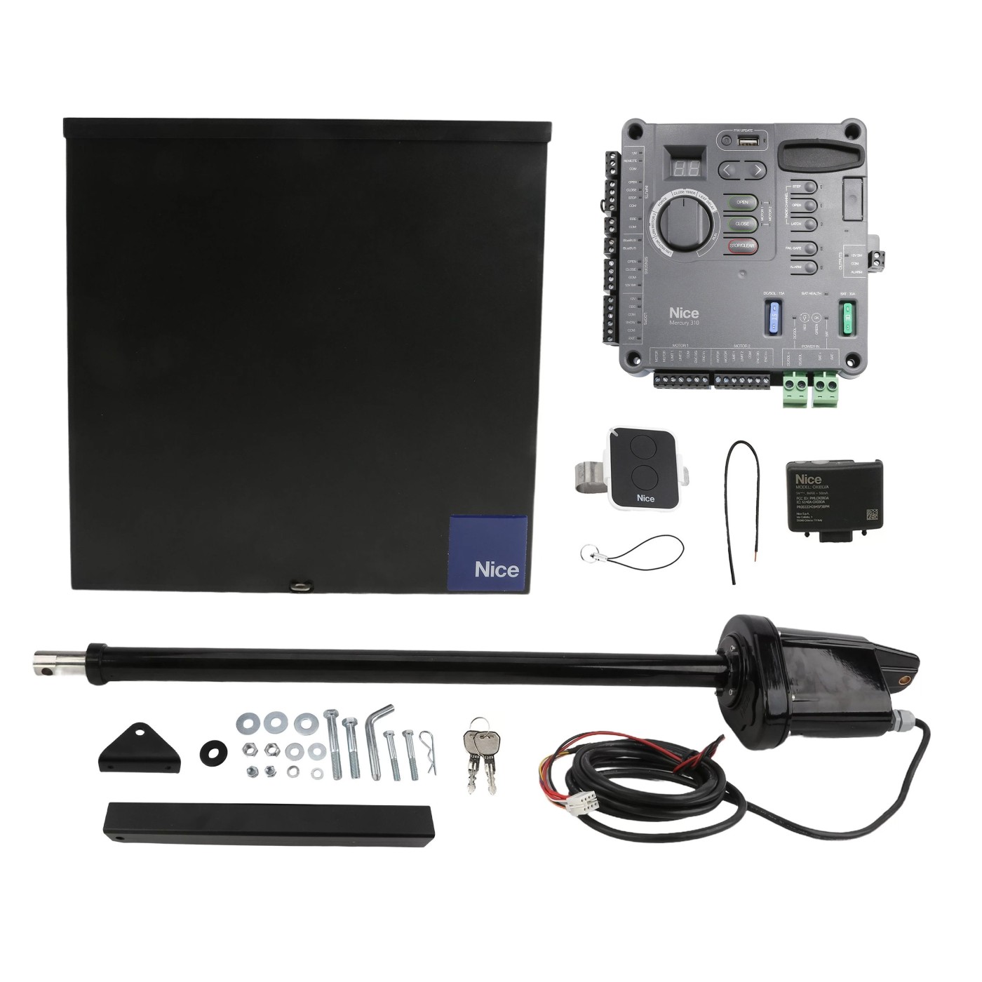 Nice Apollo 816 Single Swing Gate Opener Kit w/ Mercury 310 Control Board | Apollo Gate Openers