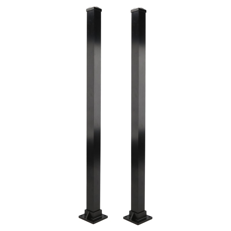 Gate Opener Photo Eye Mounting Post Pair - Pad Mount Aluminum Black (28 ...