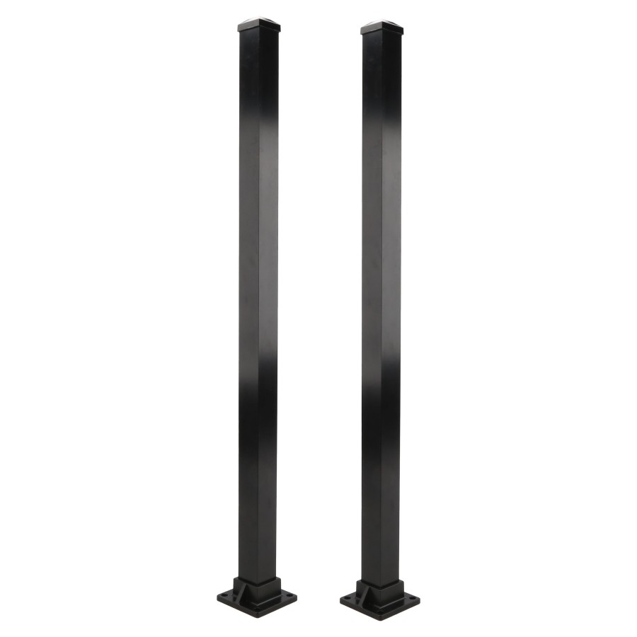Gate Opener Photo Eye Mounting Post Pair - Pad Mount Aluminum Black (28 ...