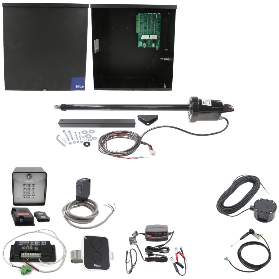 Nice Apollo 1500 Single Arm Swing Gate Opener Complete Package with 636 ...