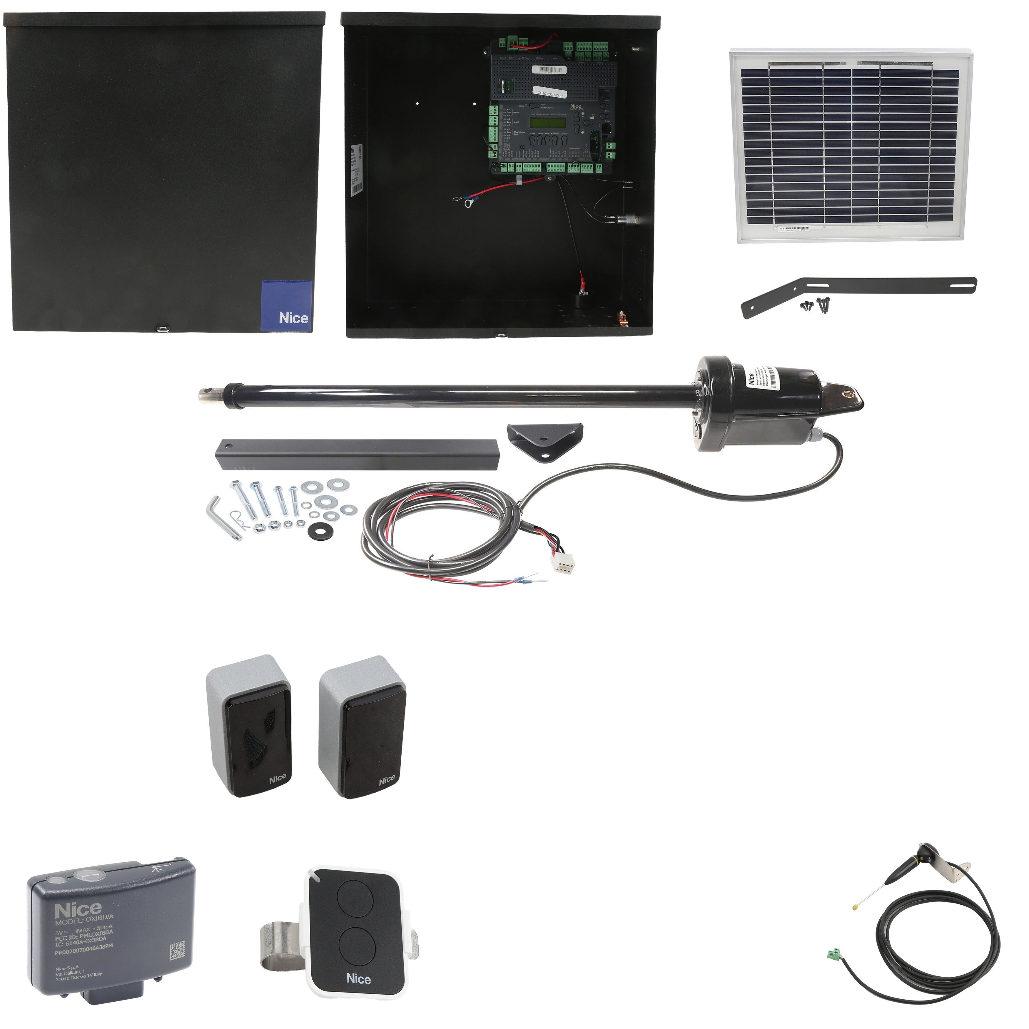 Nice Apollo 1551 Single Arm Swing Gate Opener Package with 1050 Control ...