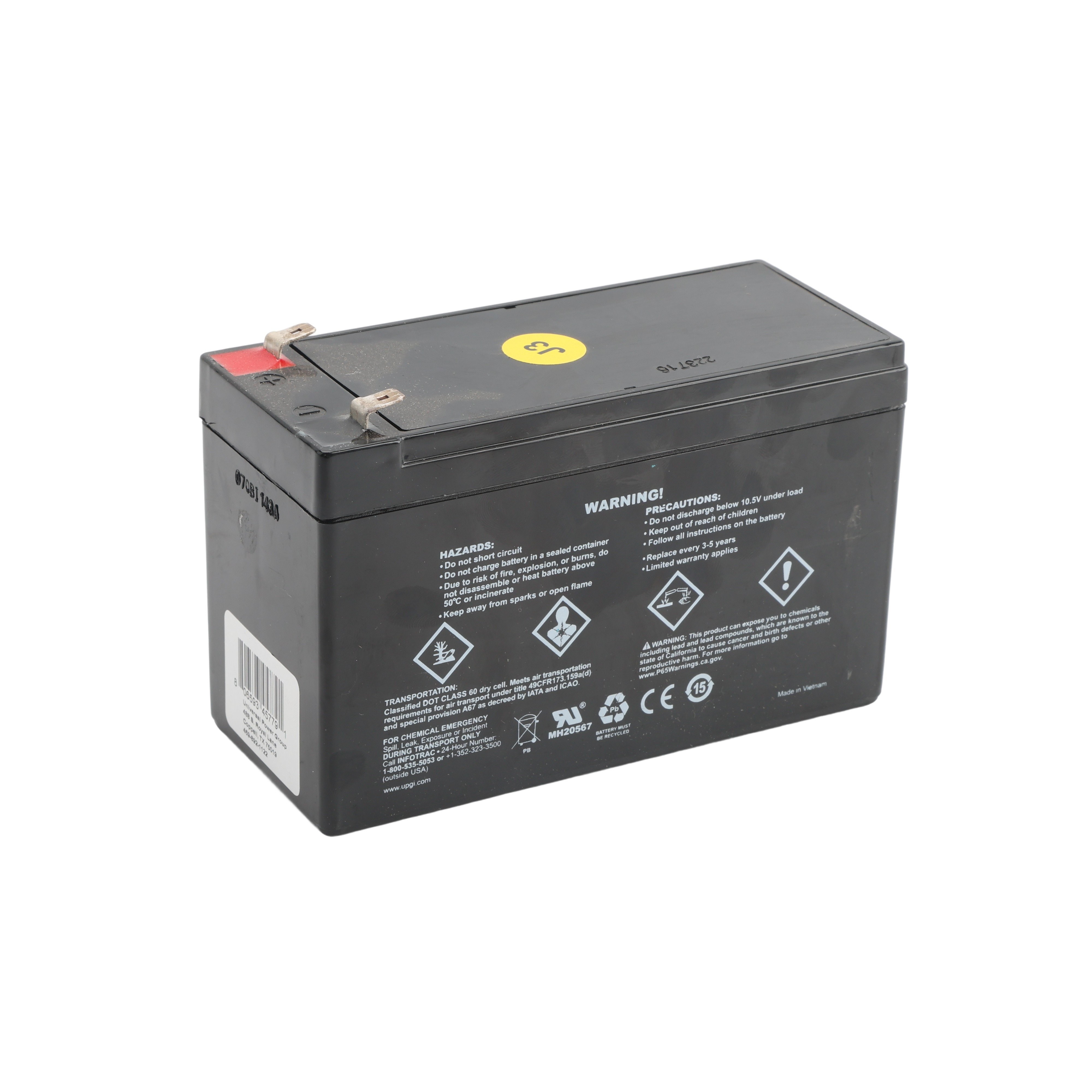 Hysecurity 8AH Gate Opener Battery AGM, 12V | Apollo Gate Openers