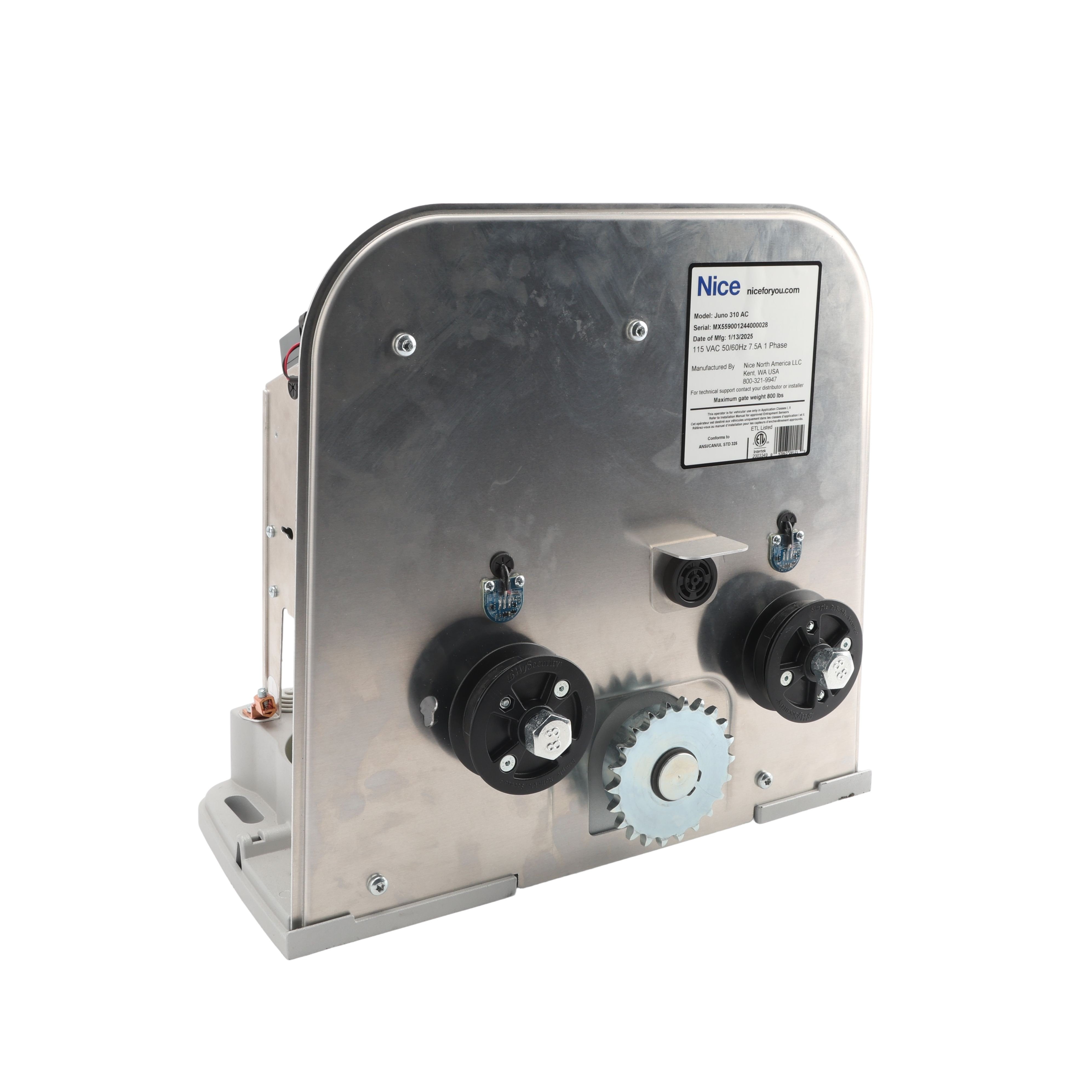 Nice Apollo Juno 310 AC Residential Slide Gate Opener with Battery Backup - O-JUNO310AC | Apollo ...