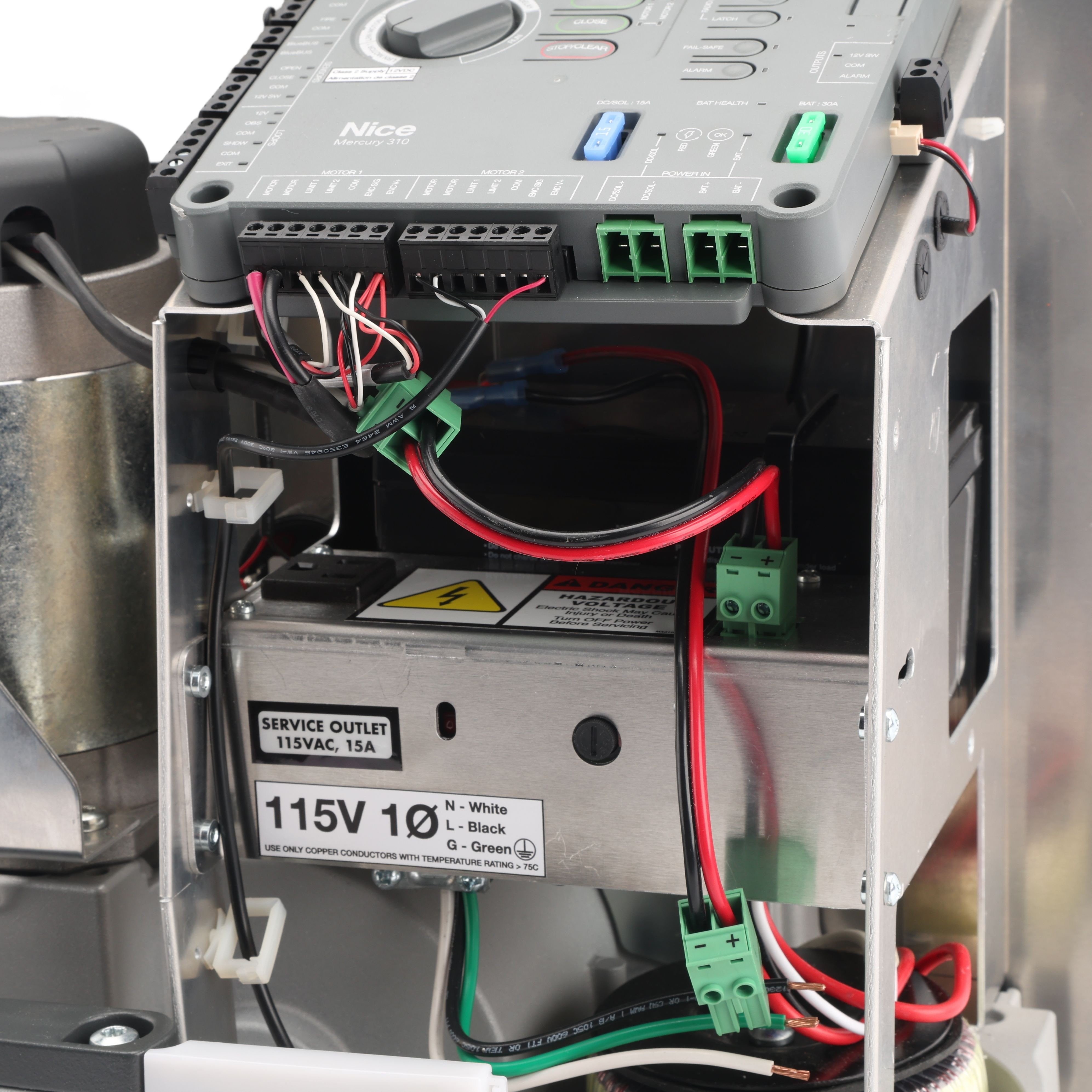 Nice Apollo Juno 310 AC Residential Slide Gate Opener with Battery ...