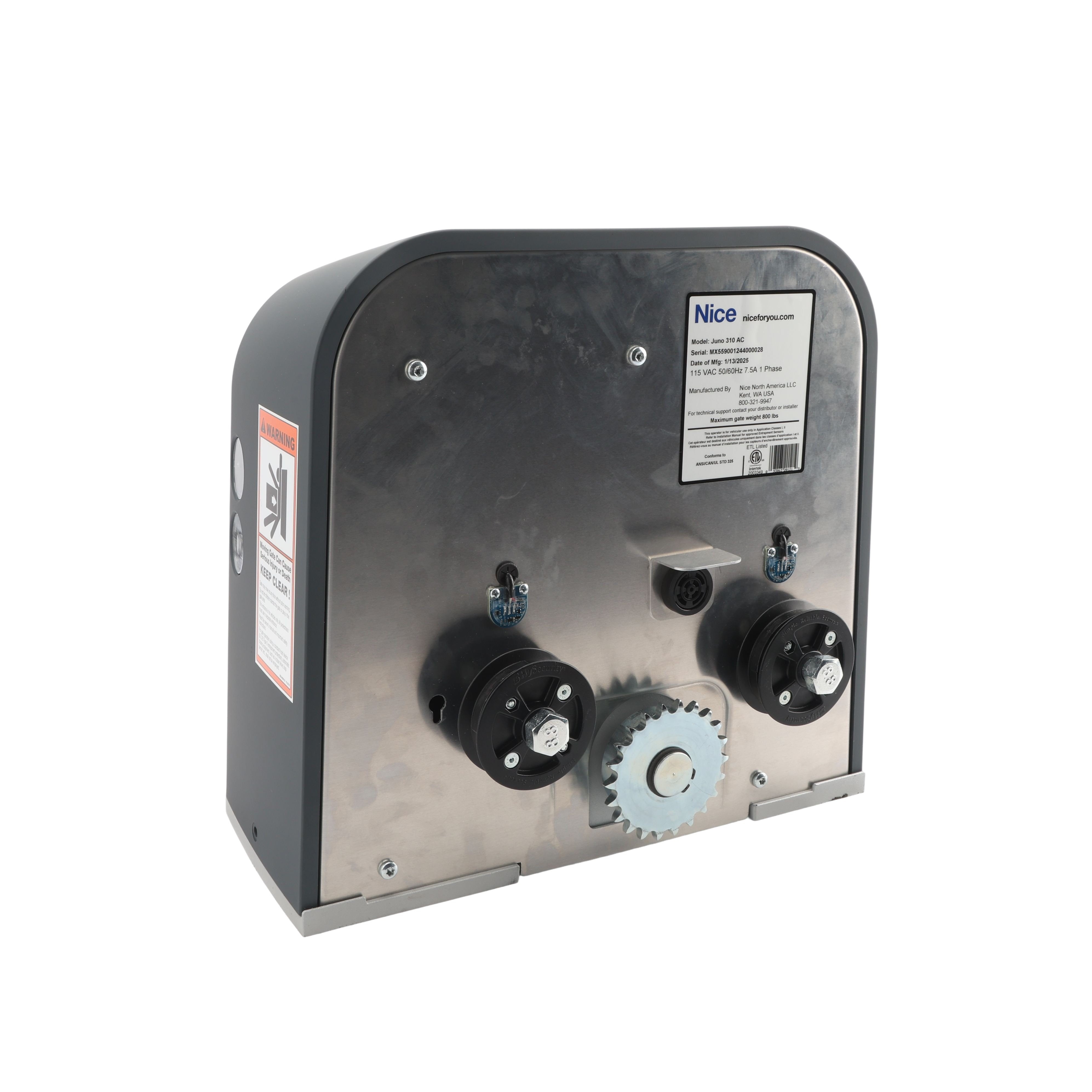 Nice Apollo Juno 310 AC Residential Slide Gate Opener with Battery ...