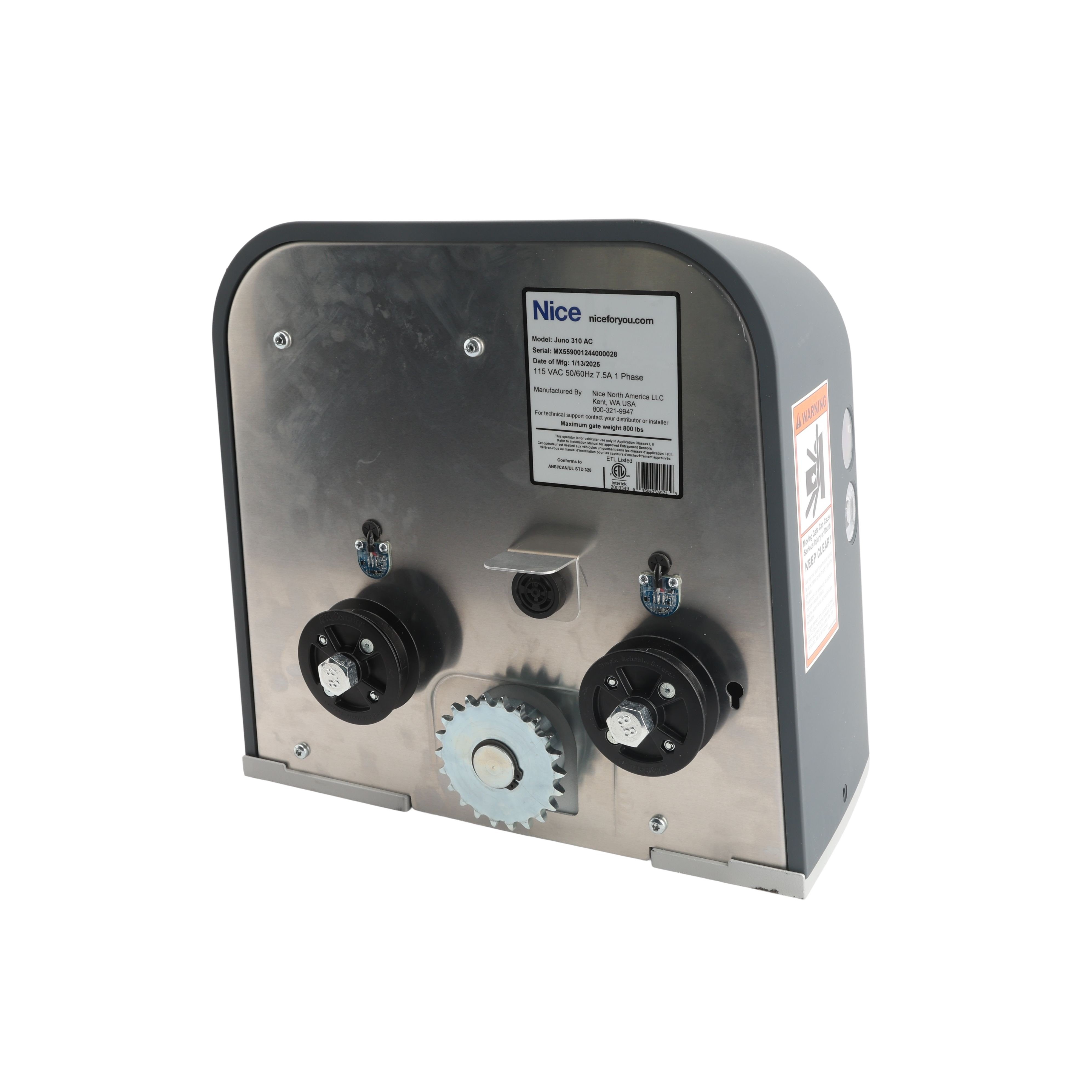 Nice Apollo Juno 310 AC Residential Slide Gate Opener with Battery ...