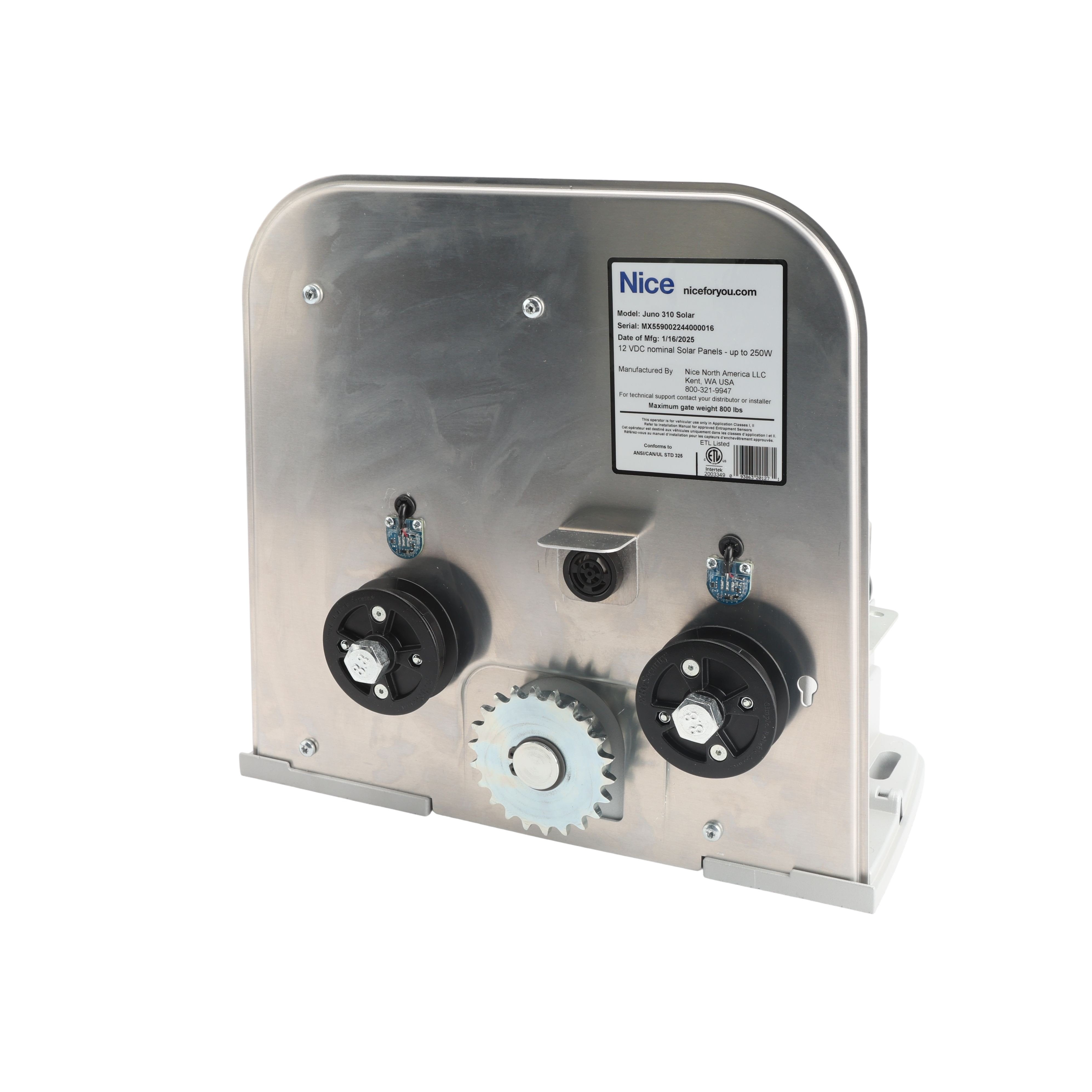 Nice Apollo Juno 310 Solar Residential Slide Gate Opener with Battery ...