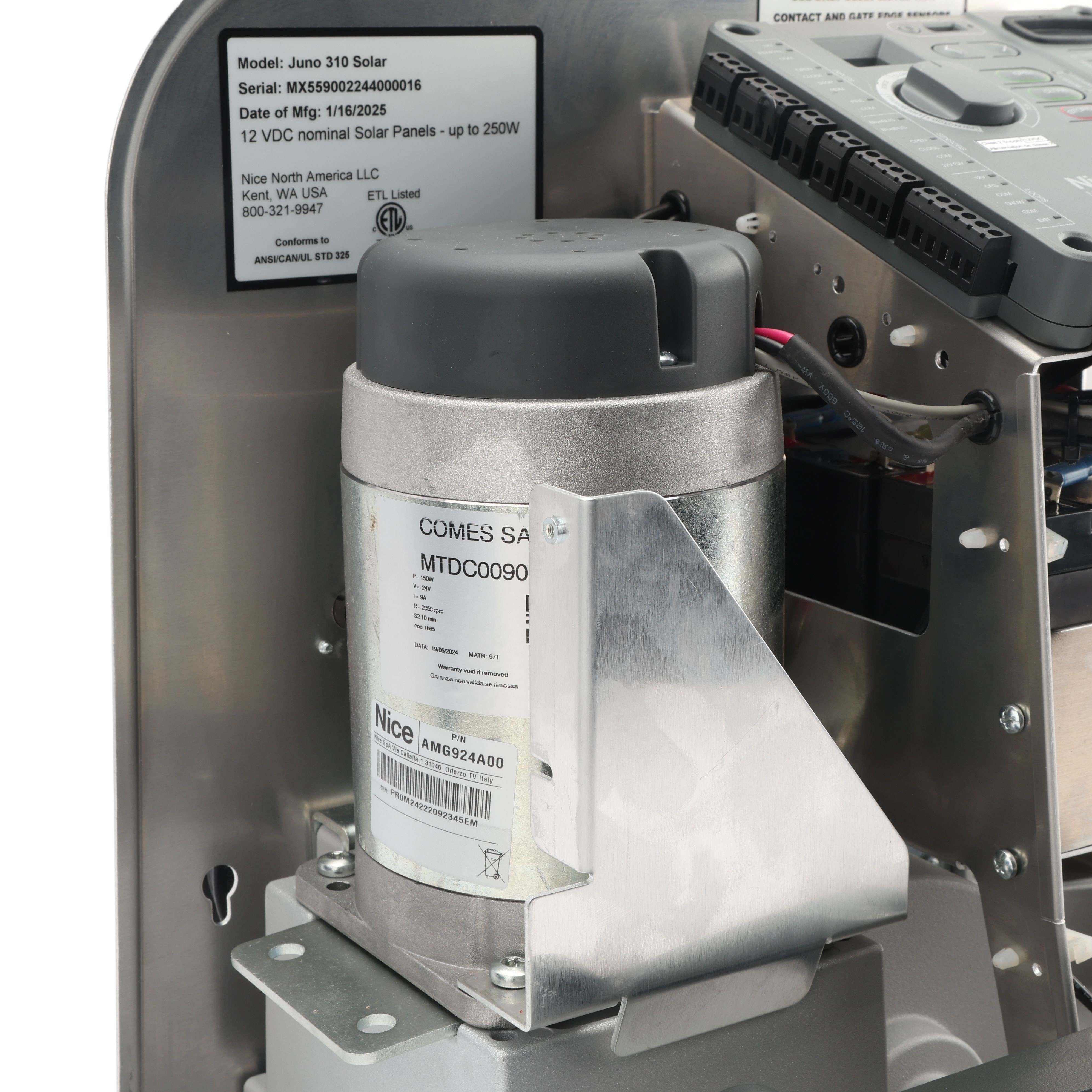 Nice Apollo Juno 310 Solar Residential Slide Gate Opener with Battery ...