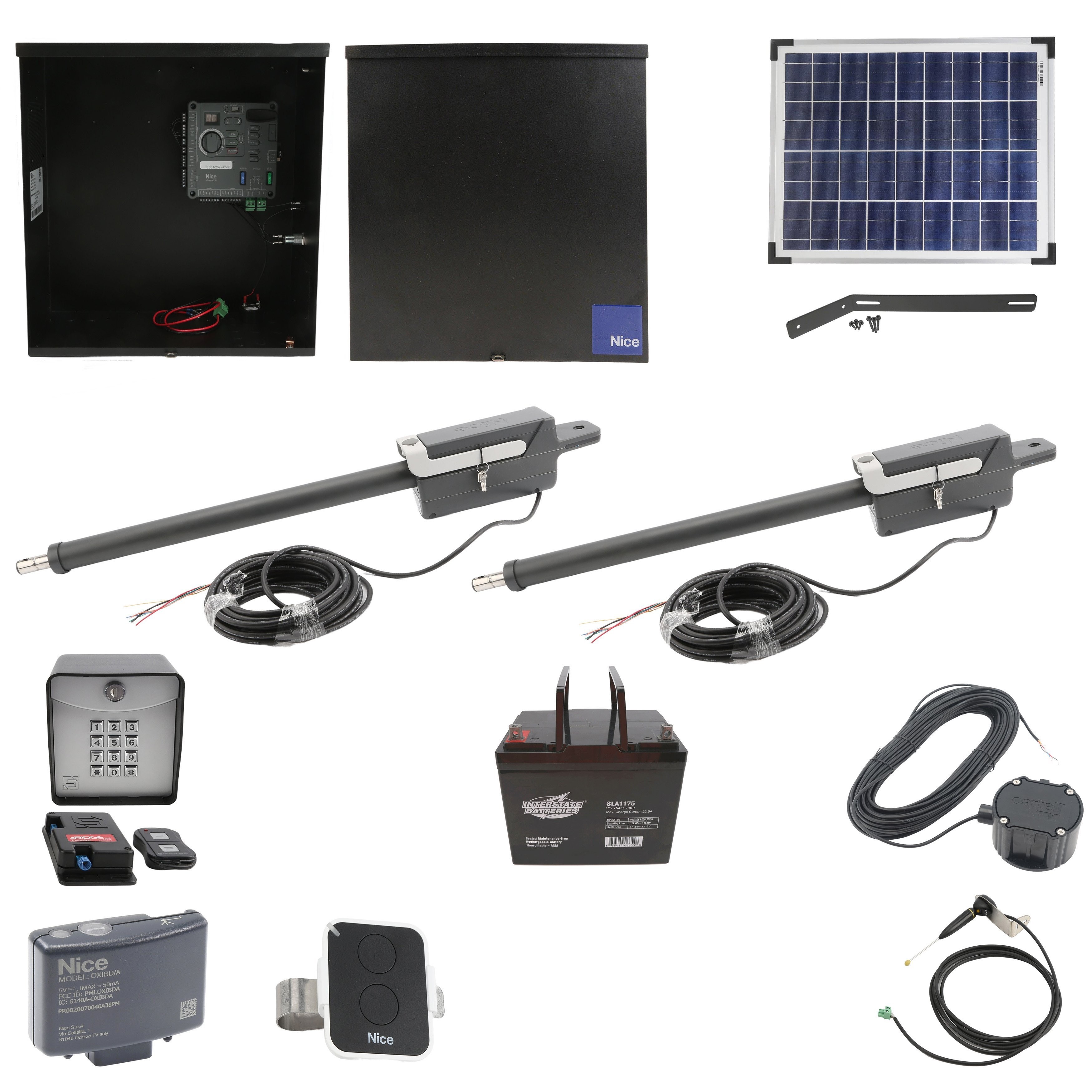 Nice Apollo Titan 912L1 Dual Actuator Swing Gate Opener Complete ...