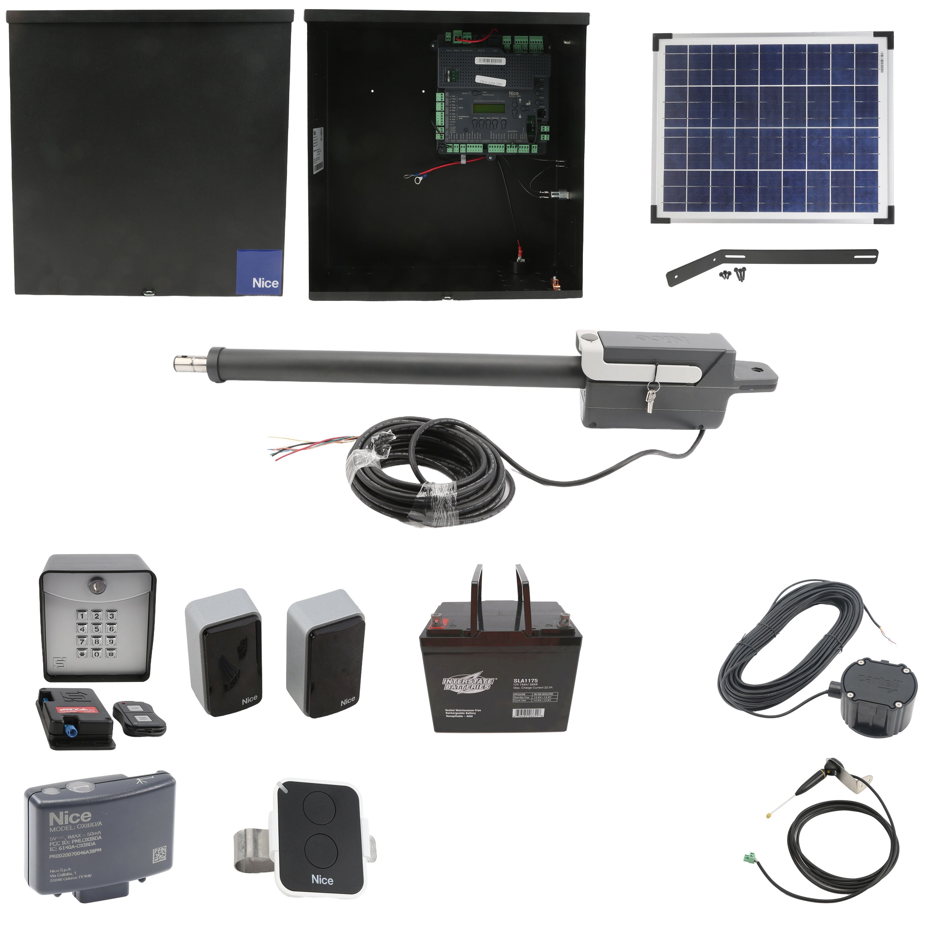 Nice Apollo Titan 12L1 Single Swing Gate Opener Complete Package with ...