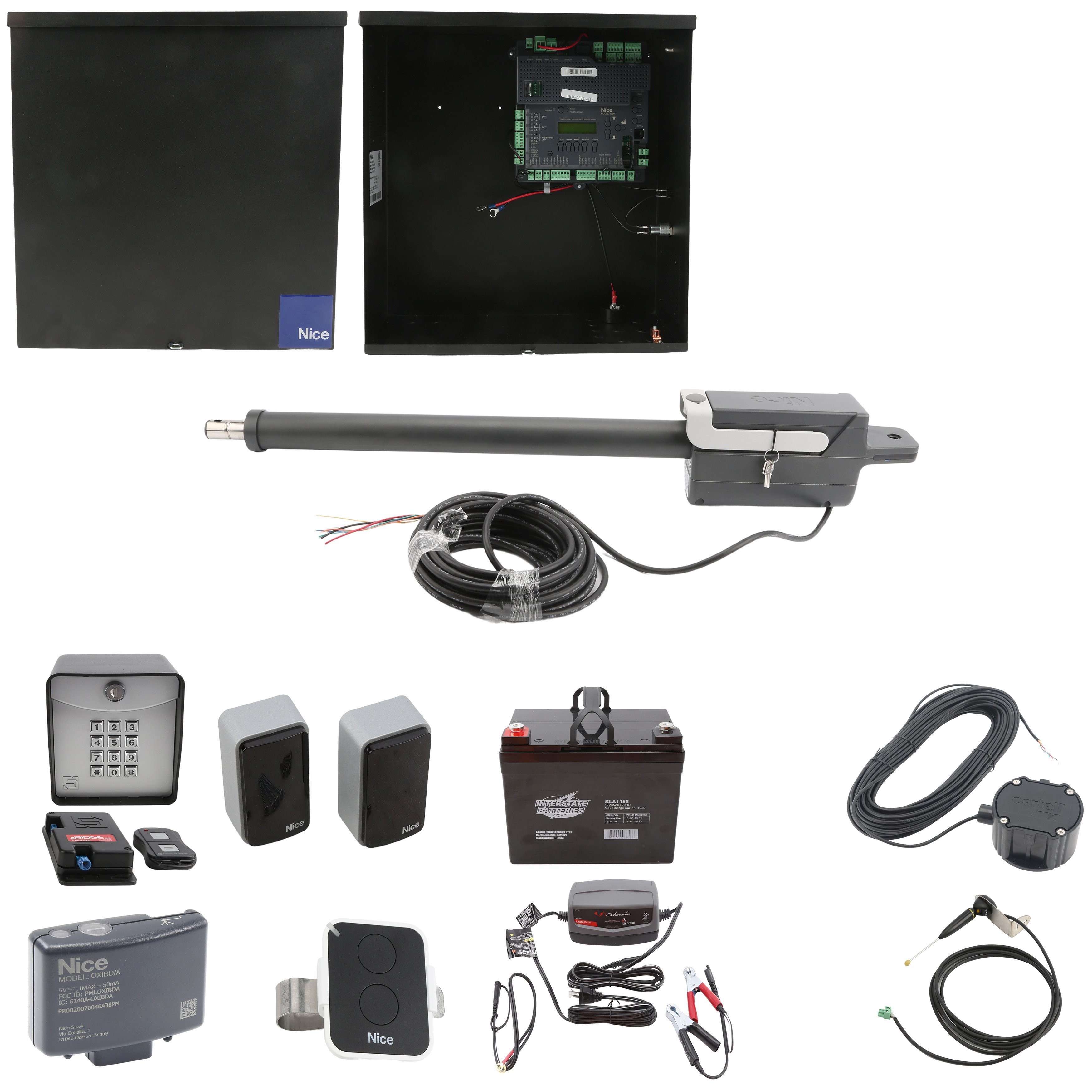 Nice Apollo Titan 12L1 Single Swing Gate Opener Complete Package with ...